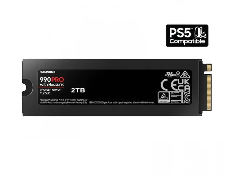 SAMSUNG 2TB M.2 NVME 990 PRO SERIES HEATSINK SSD (MZ-V9P2T0CW)