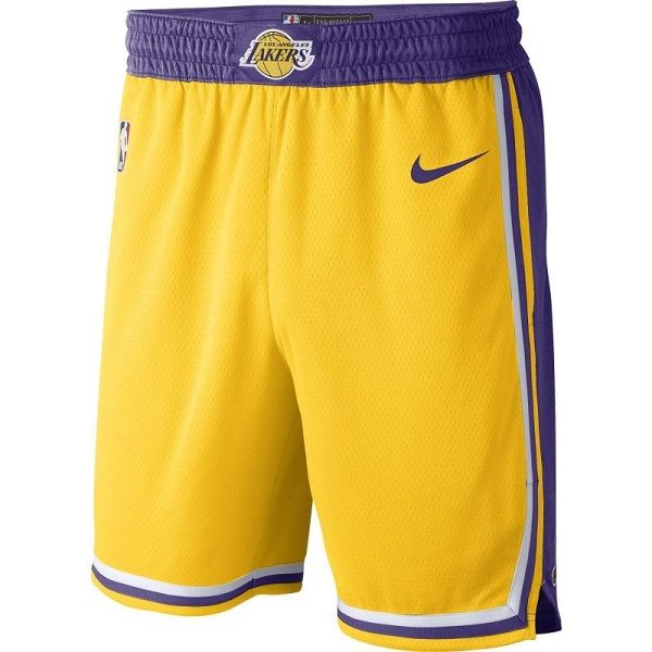 NBA LOS ANGELES LAKERS ICON EDITION SWINGMAN SHORTS 'YELLOW'