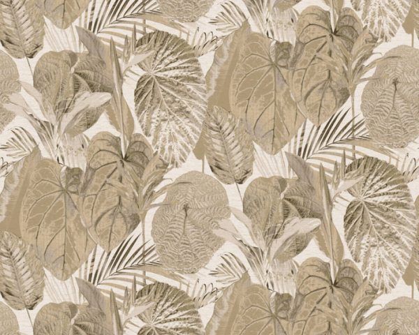 A.S. CRÉATION WALLPAPER «FLORAL, BROWN, CREAM, METALLIC» 394091