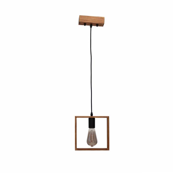 411021-1 OAK Visilica drvena kvadrat 1xE27 Hrast