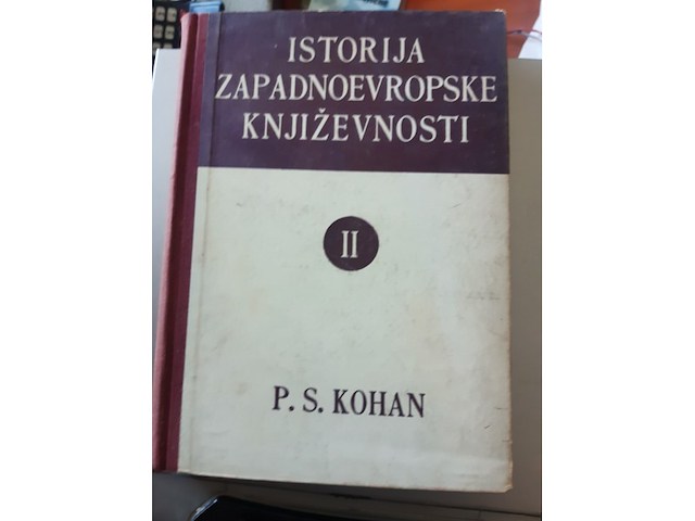 Istorija zapadnoevropske knjizevnosti II