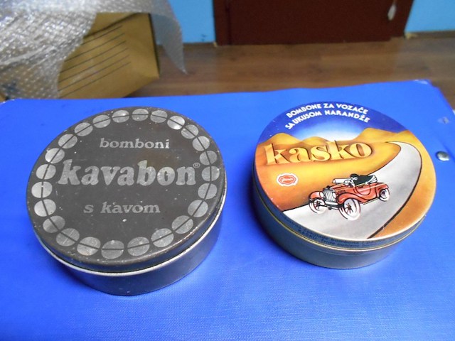 Retro kutije od bombone Kasko Pionir i Kavabon Pliva