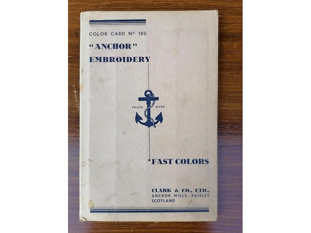 Anchor Embroidery - katalog nijansi konaca za ručni rad