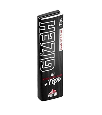 GIZEH BLACK® King Size Slim Extra Fine + Tips 34 Magnet