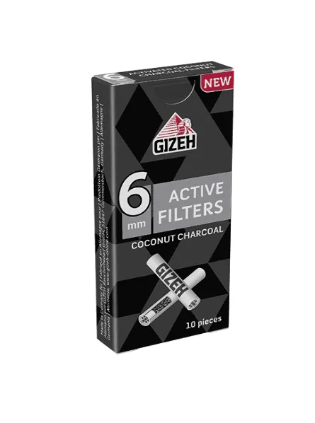 GIZEH BLACK® AKTIVE FILTER 6mm CHARCOAL