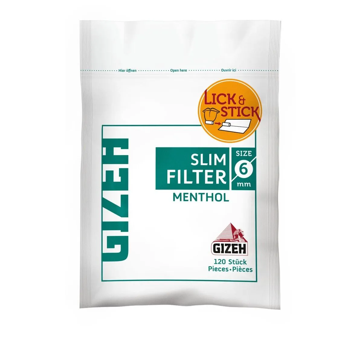 GIZEH SLIM FILTER 6mm MENTHOL