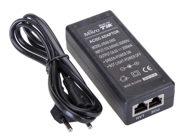 MiktoTik PoE adapter 24v 2A 48W za MikroTik RouterBOARD i ALIX