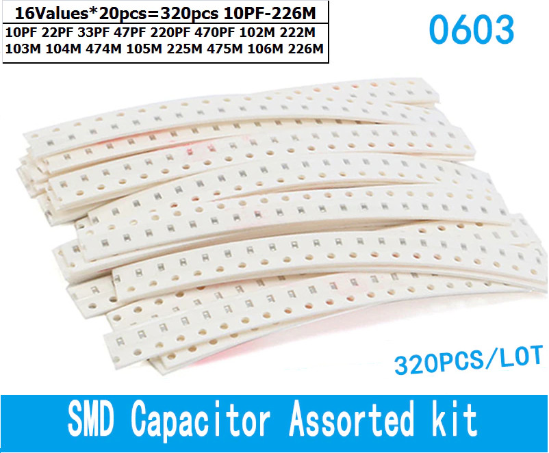 Set SMD kondenzatora 0603-320 komada