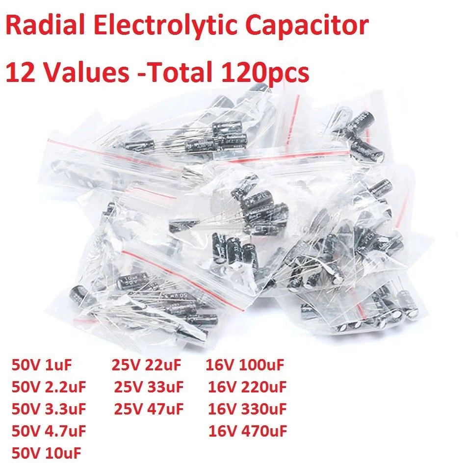 Set elektrolitskih kondenzatora-120 komada