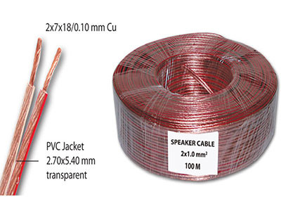 Kabl za zvučnike 2x1.0mm2 providni CCA