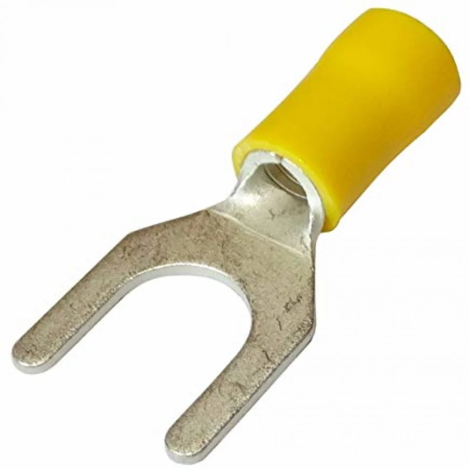 Viljuškasta kablovska papučica 6mm žuta