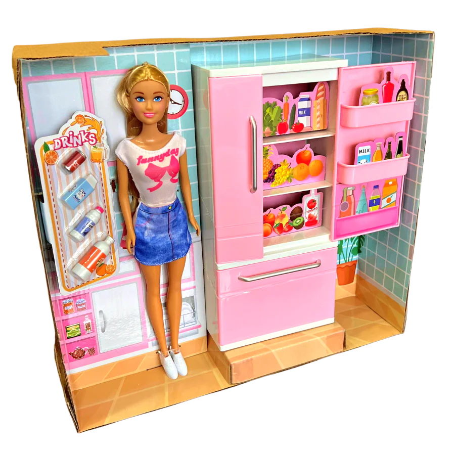 Velika Anlily lutka - u kuhinji sa frižiderom