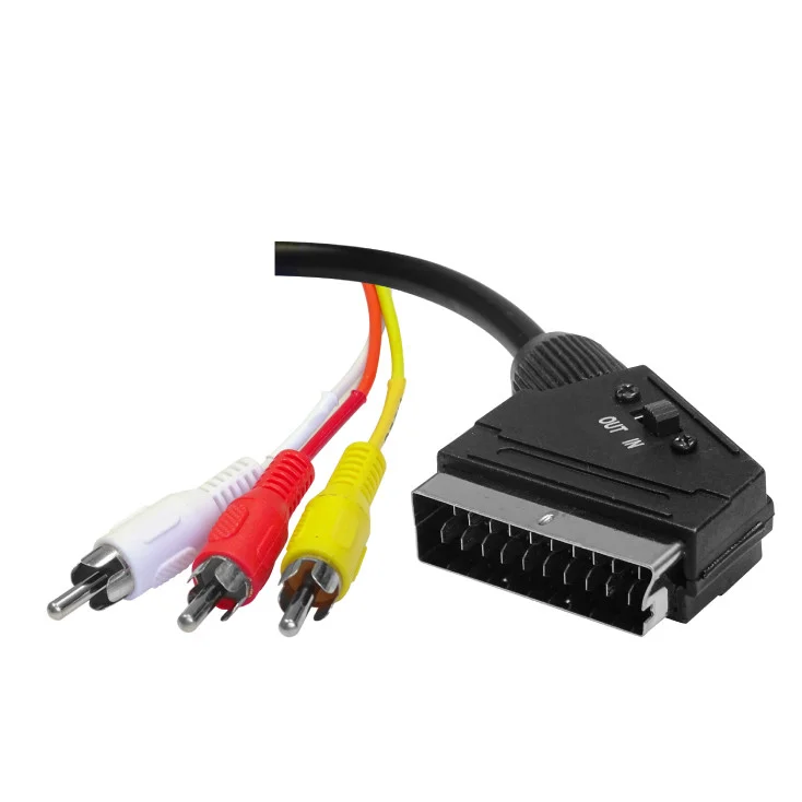 Kabl SCART 21P muški-3xRCA muški 1.5m