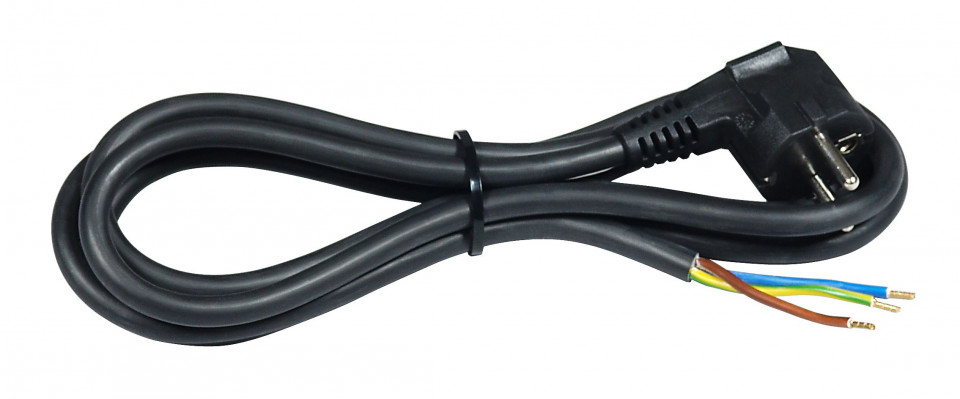 Kabl za napajanje sa šuko priključkom 3x2.5mm2 2.0m crni