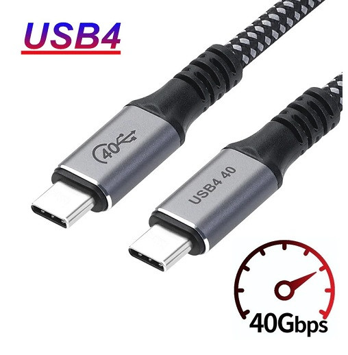 Kabl USB C muški-USB C muški 40Gbps 0.5m