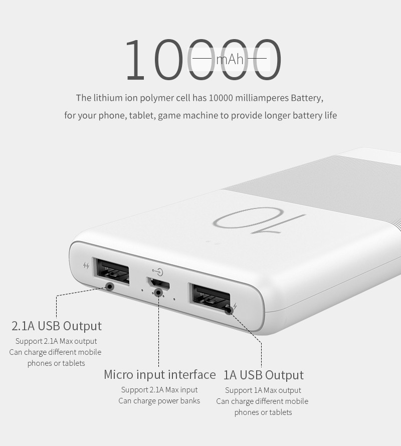 Power bank punjač 10000mAh 2xUSB