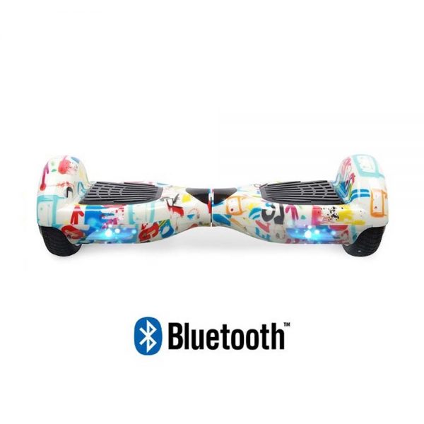 Hoverboard S36 Bluetooth urban graffiti white