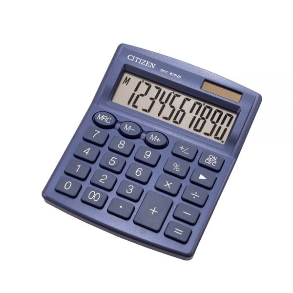 Stoni kalkulator CITIZEN SDC-810 color, 10 cifara Citizen plava