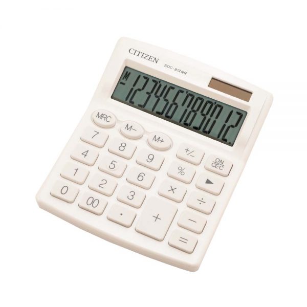 Stoni kalkulator CITIZEN SDC-812 color, 12 cifara Citizen bela