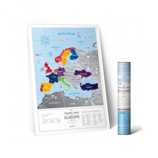 Greb mapa Evrope siva