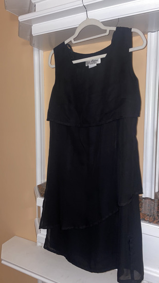Crna haljina/tunika sa karnerima