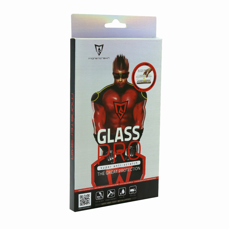Folija za zastitu ekrana GLASS Monsterskin PRO 9H za iPhone 14 Plus crna