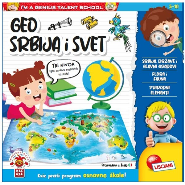 Mali Genije SR Edukativni set Zanimljiva geografija Lisciani RS100545