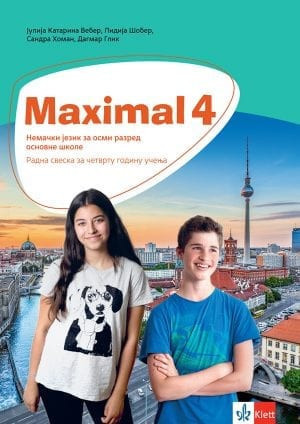Maximal 4, radna sveska za nemački jezik za 8. razred osnovne škole sa CDom Klett