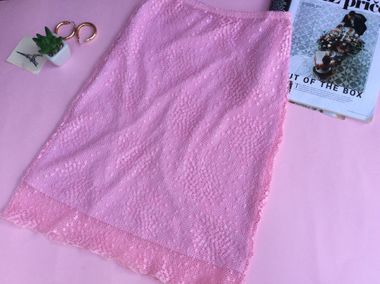 Vintage barbi roze suknja