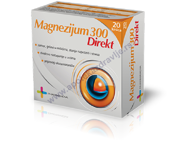 MAGNEZIJUM DIRECT plv. 20x300mg PHARMANOVA