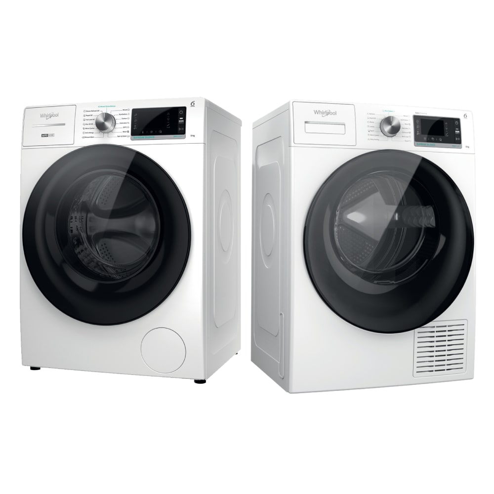 WHIRLPOOL W7 D94WB EE Mašina za sušenje veša
WHIRLPOOL W7XW845WBEE Mašina za pranje veša + W7 D94WB EE Mašina za sušenje veša