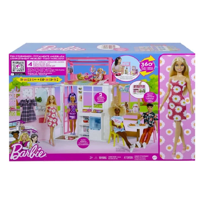 Barbie kućica sa galerijom i lutkom 7677