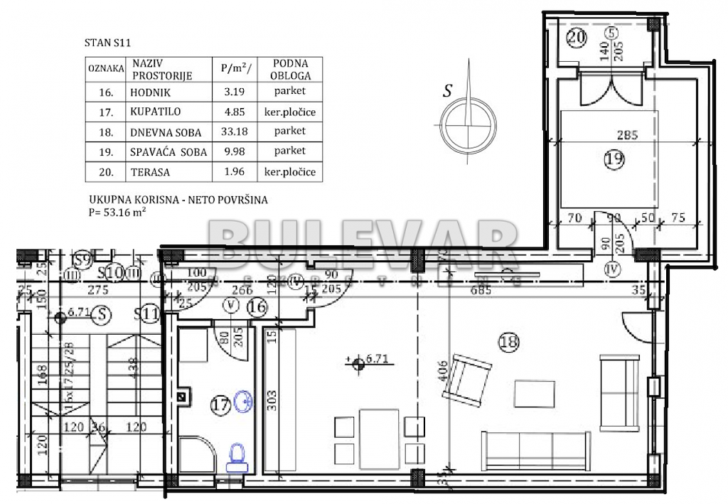 Stan u novogradnji, 53m2, preko puta hotela Tami Residence