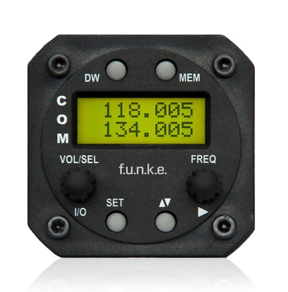FUNKE - ATR833S - VHF Transceiver 8,33kHz, 57mm housing - VOX-operated Intercom, 6W, LCD Display