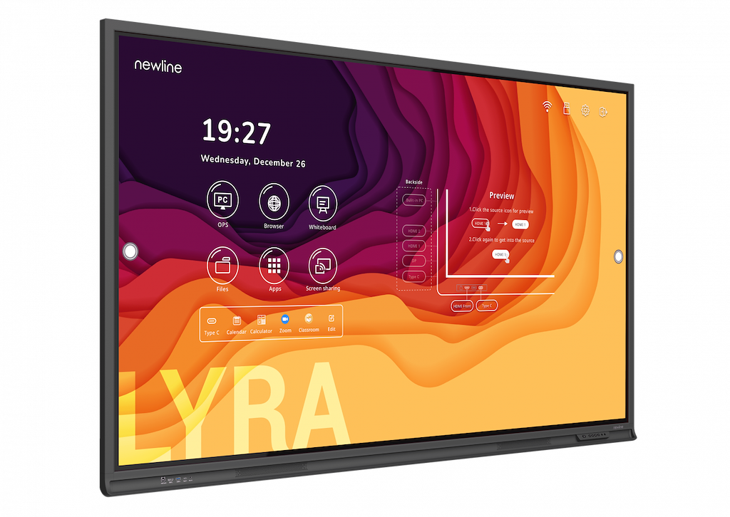 Interaktivni ekran Newline Lyra 75" - za napredno učenje i poslovne potrebe