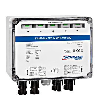 Odvodnik prenapona FN T1/2, 2xMPPT, 1100 VDC, MC4 priključak
Odvodnik prenapona PV T1/2, 2xMPPT, 1100 VDC