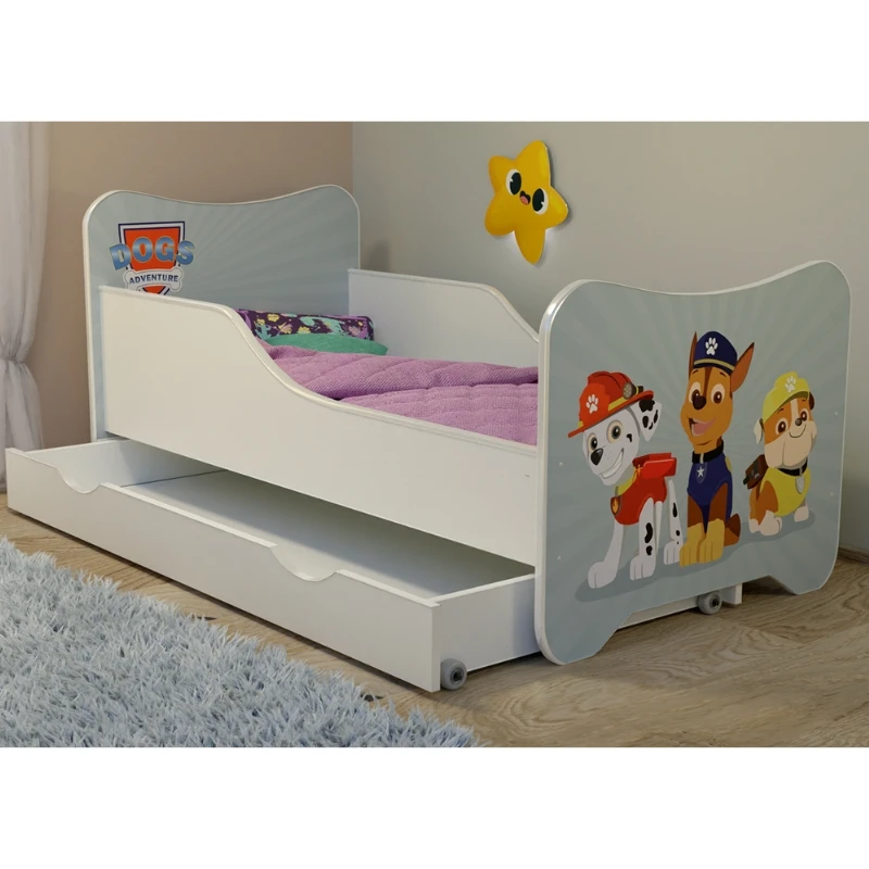 Krevet za decu sa fiokom Happy Kitty - Dog, 160x80