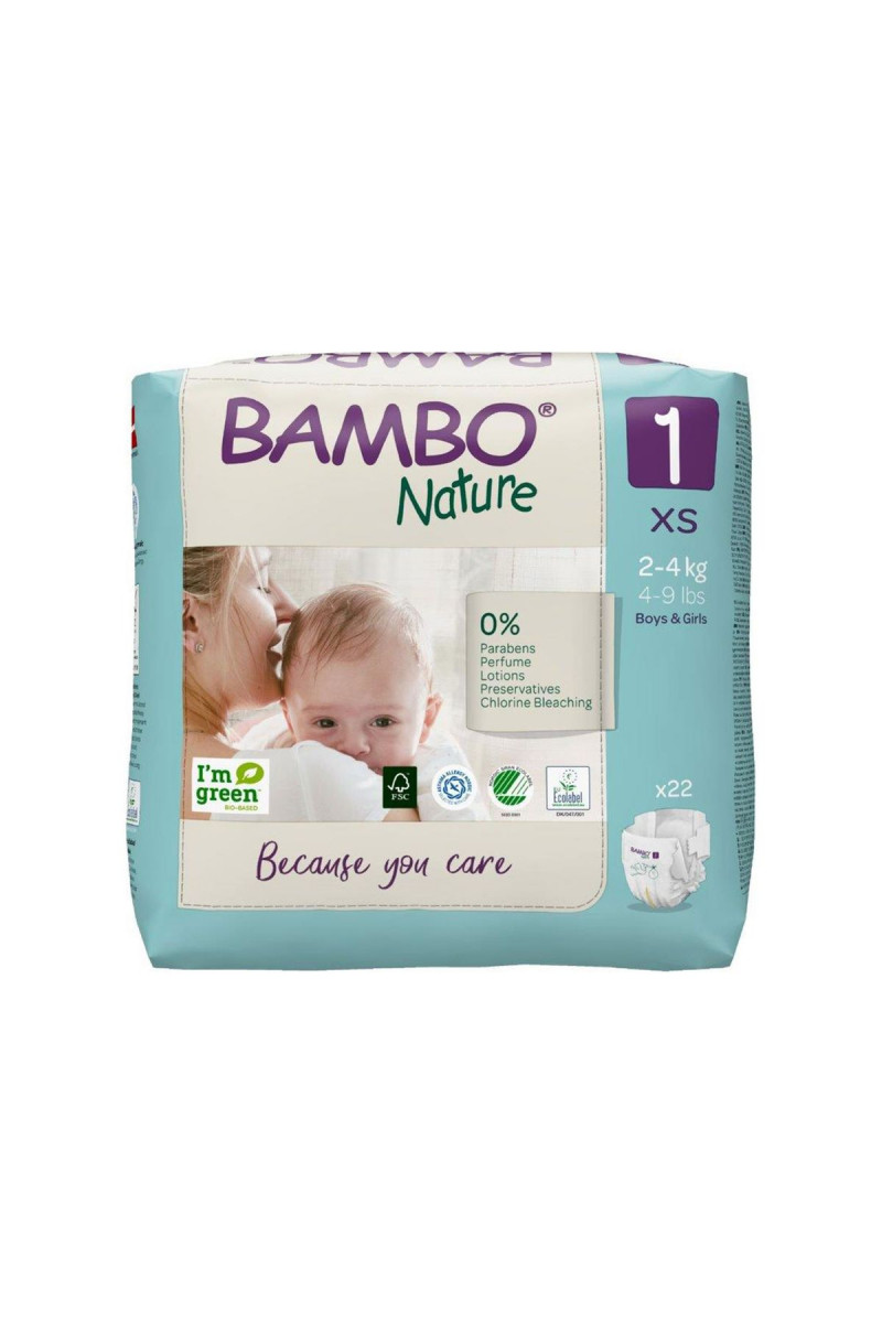 Bambo pelene Nature Eco-Friendly 1, 2-4 kg 22 kom