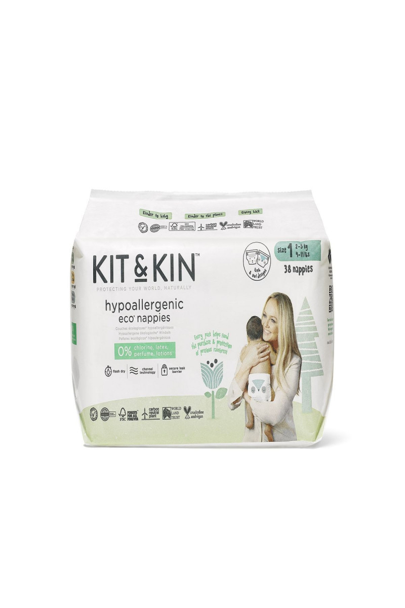 Kit & Kin pelene veličina 1 2-5kg (38 pack)