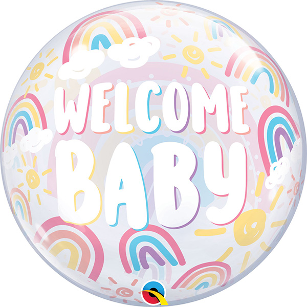 24902
22″ Bubble Welcome Baby Boho Rainbows