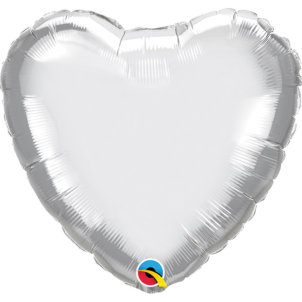 89611
18″ Foil Heart Chrome Silver