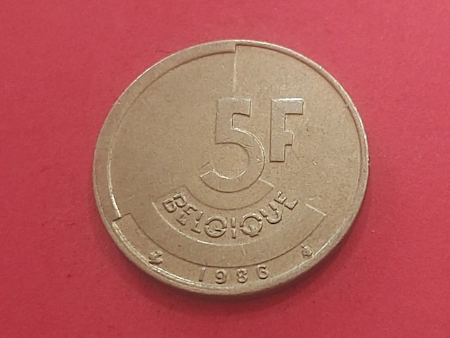 Belgija  - 5 francs 1986 god