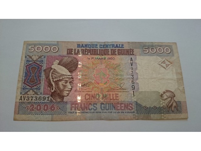 Guinea 5000 Francs 2006. [F]