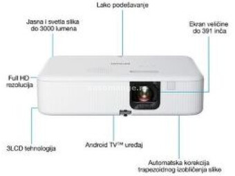 CO-FH02 Projector, Full-HD, 3LCD, 3000 lumen, 5W speaker, HDMI, USB, WiFi, Android TV ( V11HA8504...