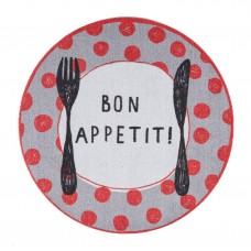 okrugli tepih cook & wash red dots bon appetit