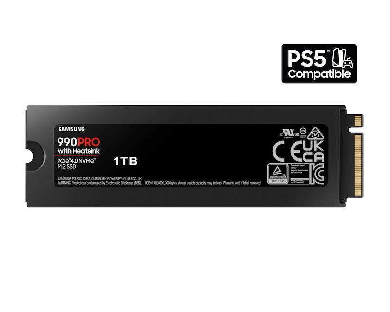 SAMSUNG 1TB M.2 NVMe MZ-V9P1T0CW 990 Pro Series Heatsink SSD