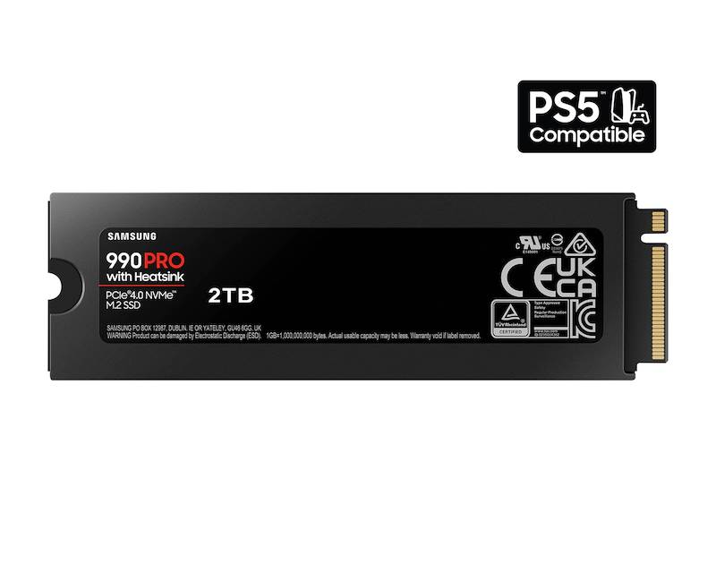 SAMSUNG 2TB M.2 NVMe MZ-V9P2T0CW 990 Pro Series Heatsink SSD