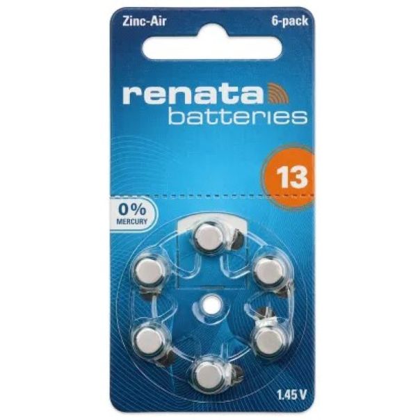 RENATA Baterija ZA13 1,45V Zink-Air, 6kom (cena po komadu)