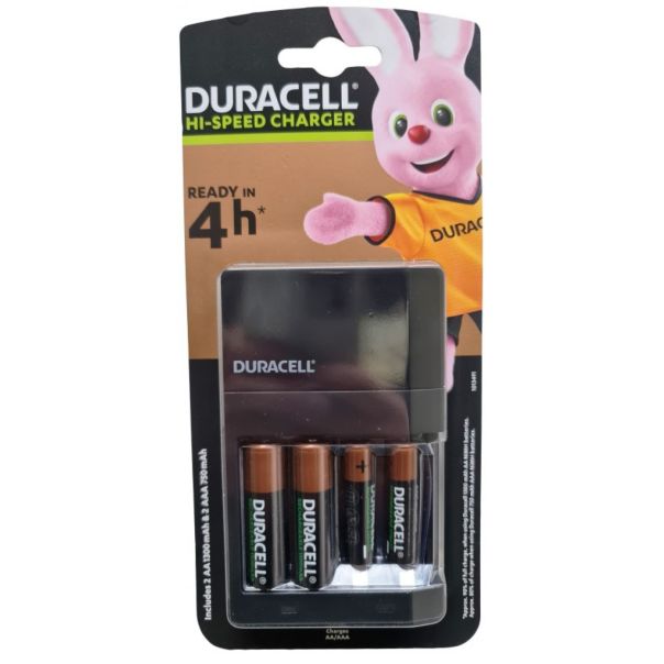 DURACELL Punjač + punjive baterije 2xAA NiMH 1300mAH+ 2xAAA 750mAh