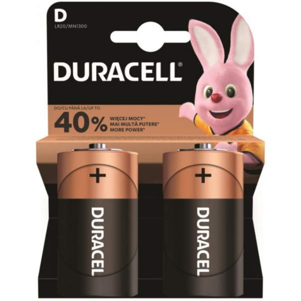 DURACELL Baterije Tip D 1.5V LR20 MN1300, Alkalne, 2 kom (cena po komadu)